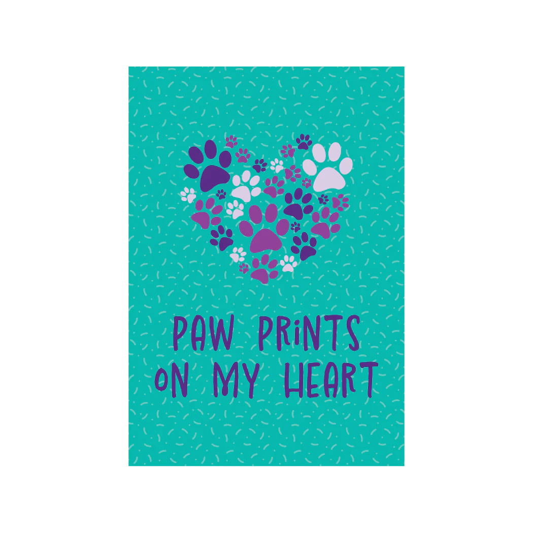 Dog Speak - Flag Paw Prints on My Heart