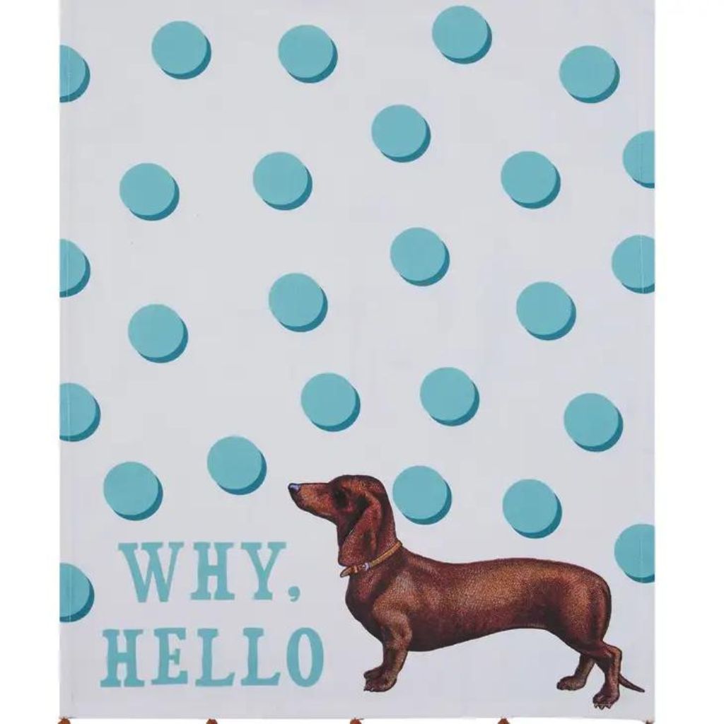 Peking Handicraft - Tea Towel Why Hello Dog