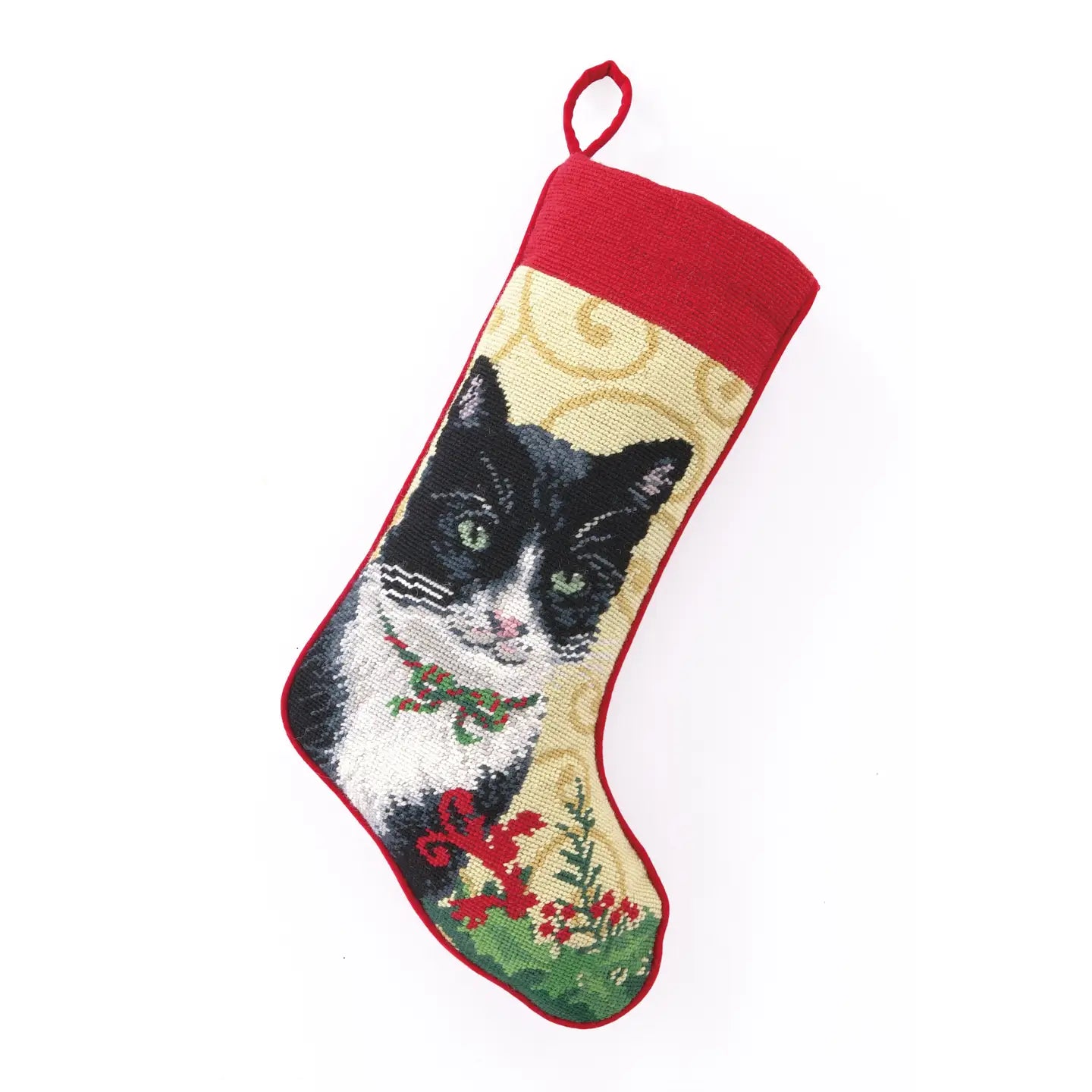 Peking Handicraft - Stocking Hook Cat Black/White