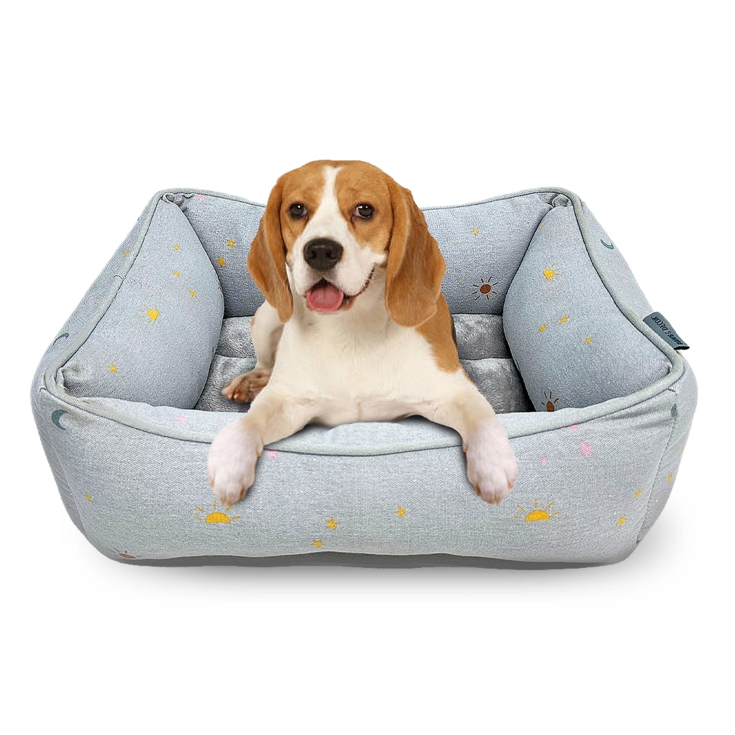 Precious Tails - Pet Bed Cuddler Dog & Cat Ultra-Plush Celestial Desig