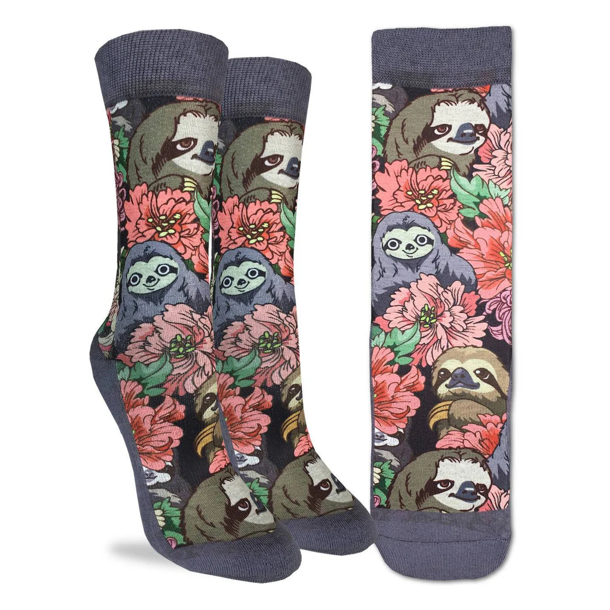 Good Luck Sock - Floral Sloths