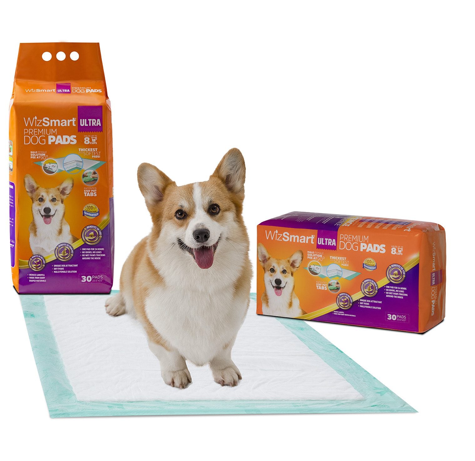 WizSmart Premium Dog Pads Ultra - Holds up to 8 Cups