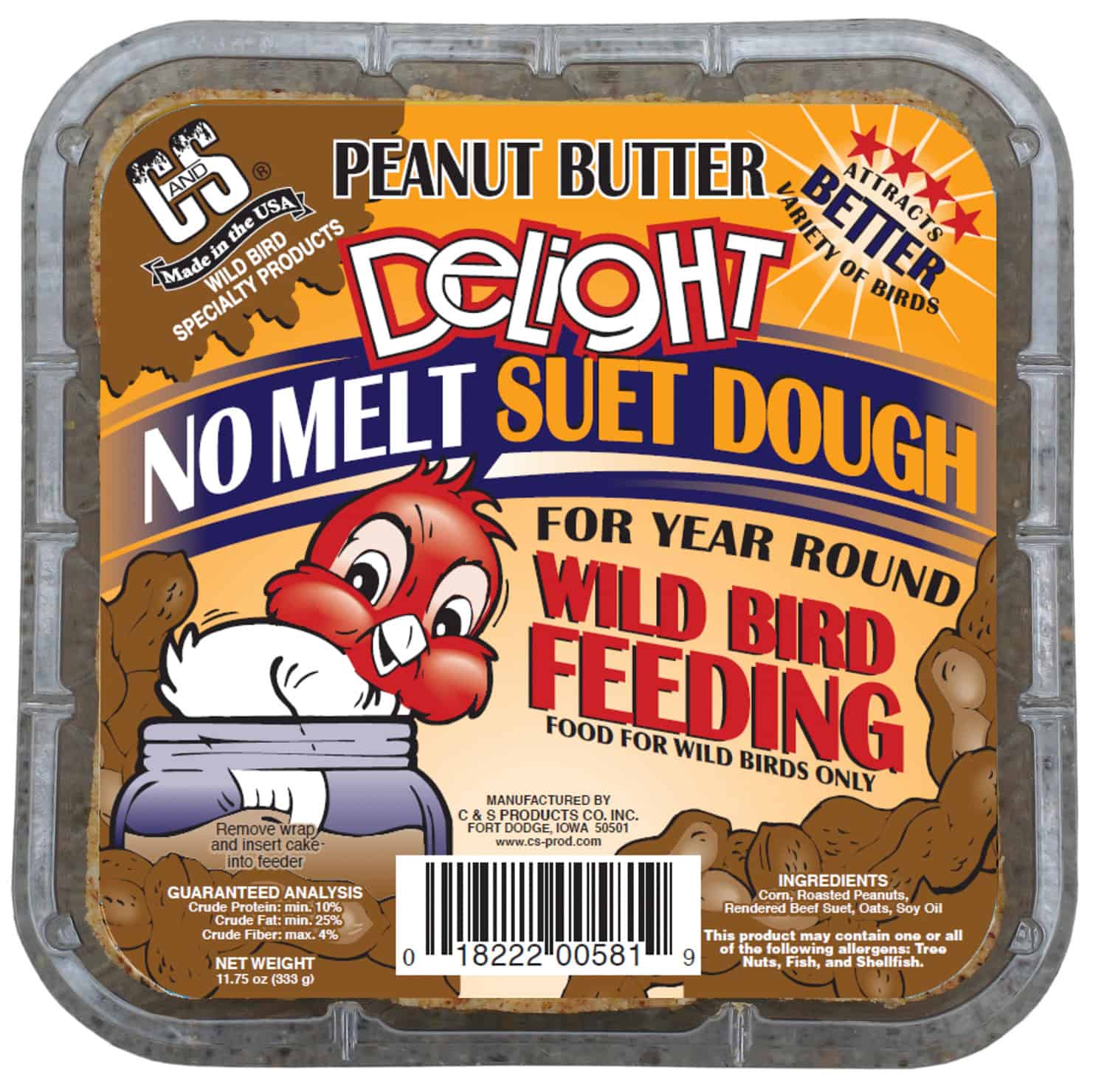 C & S Products - Peanut Butter Delight Suet No Melt