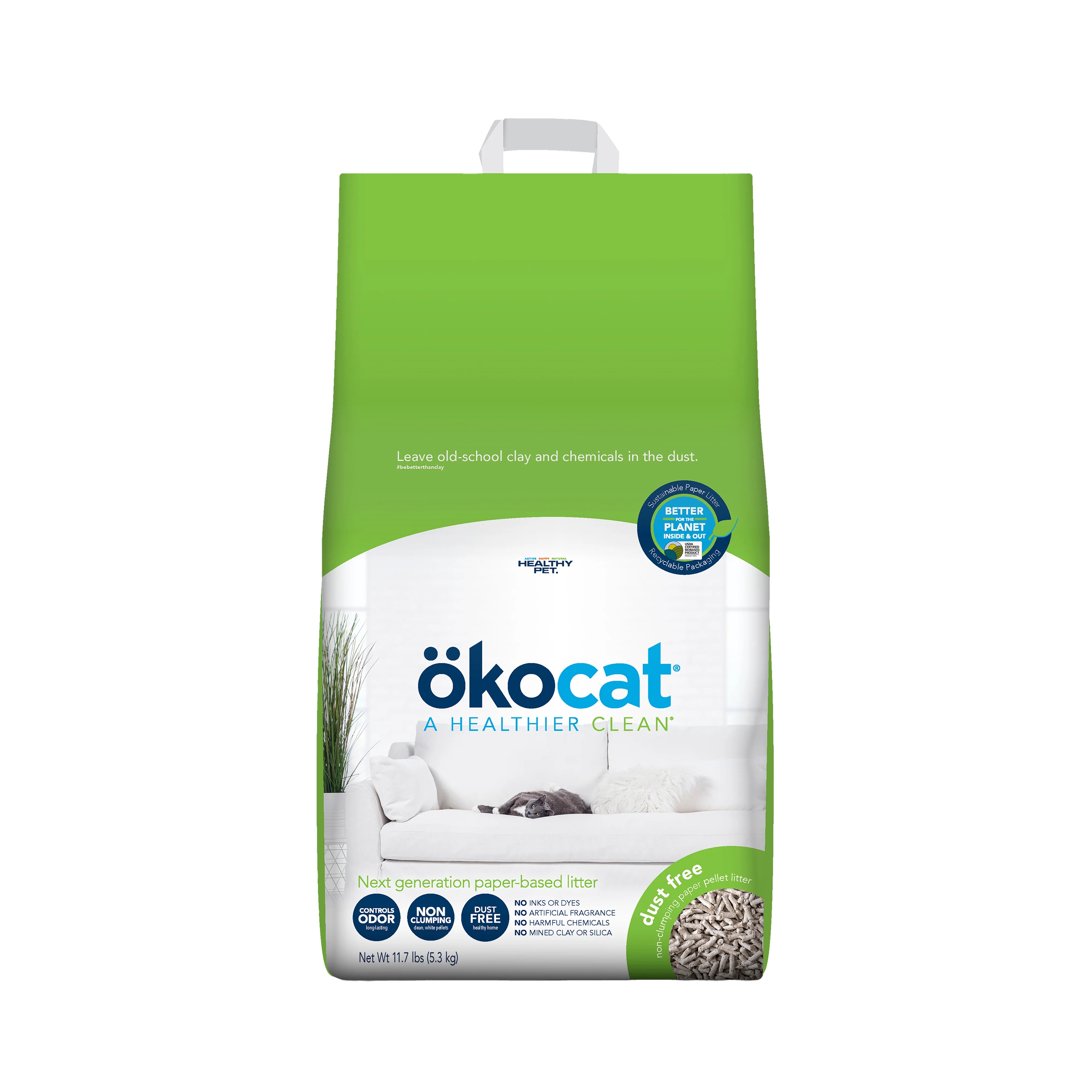 ökocat - Natural Paper Litter Dust Free Non-Clumping