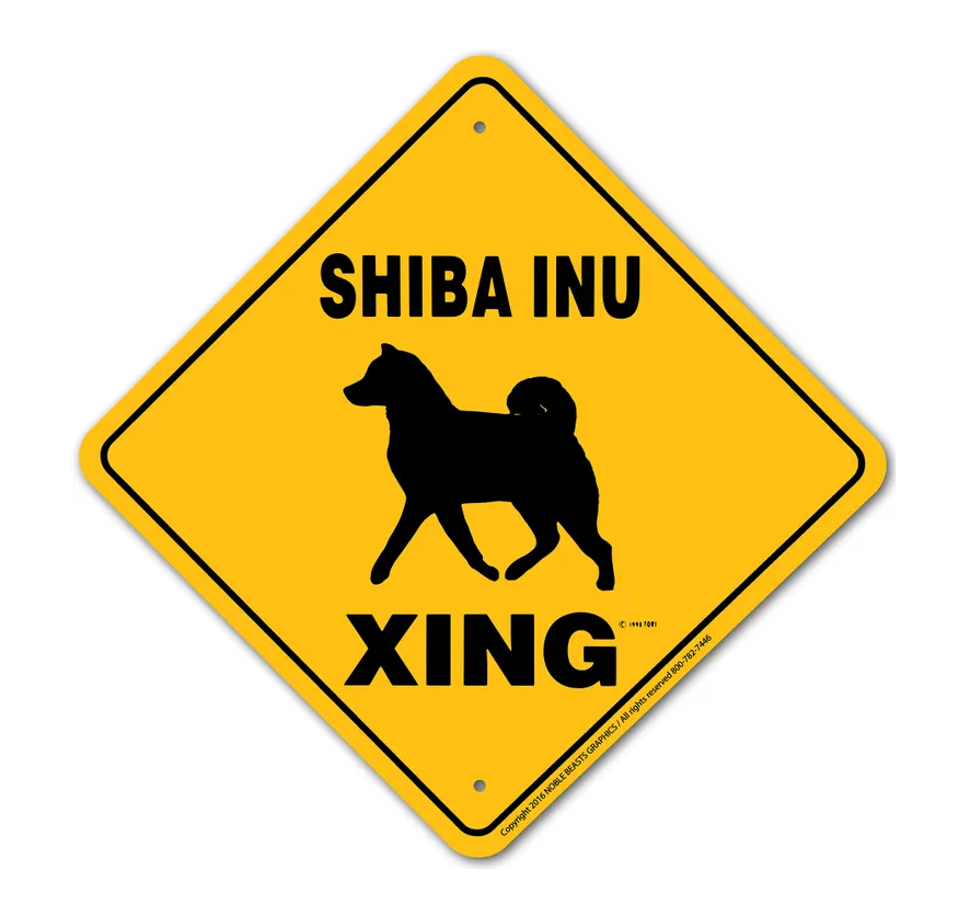 Noble Beasts - Shiba Inu Dog X-ing Sign