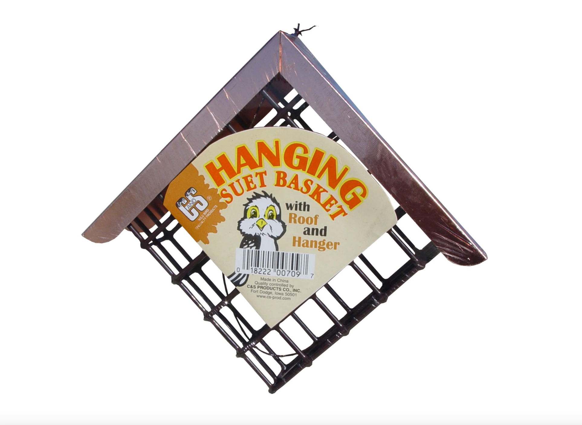 Hanging Suet Basket w/ Roof