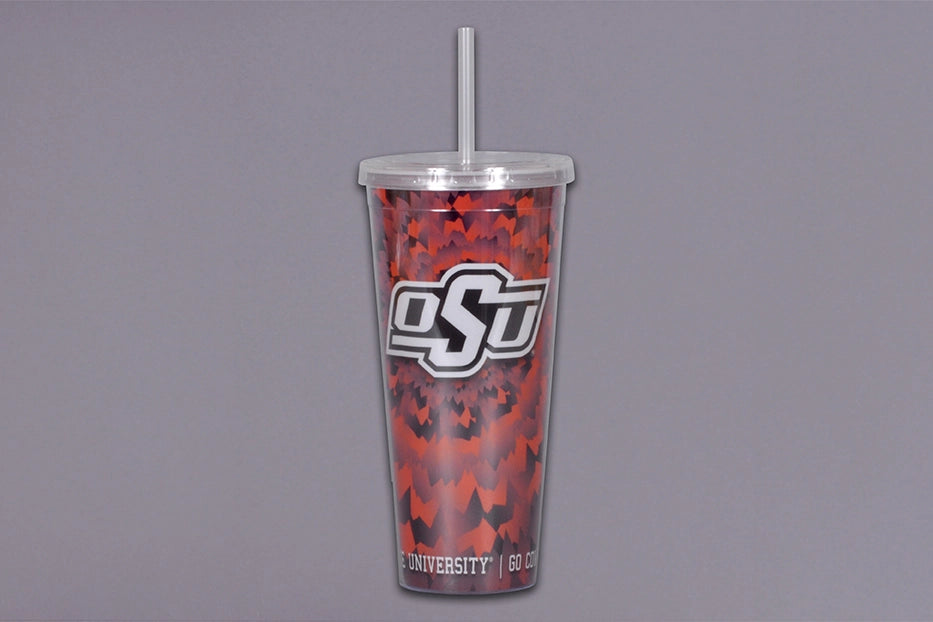 Magnolia Lane - Tumbler w/ Lid & Straw Collegiate OSU Tie Dye
