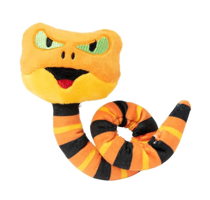 FuzzYard - Slim Snakey Cat Toy Striped & Coiled Plush