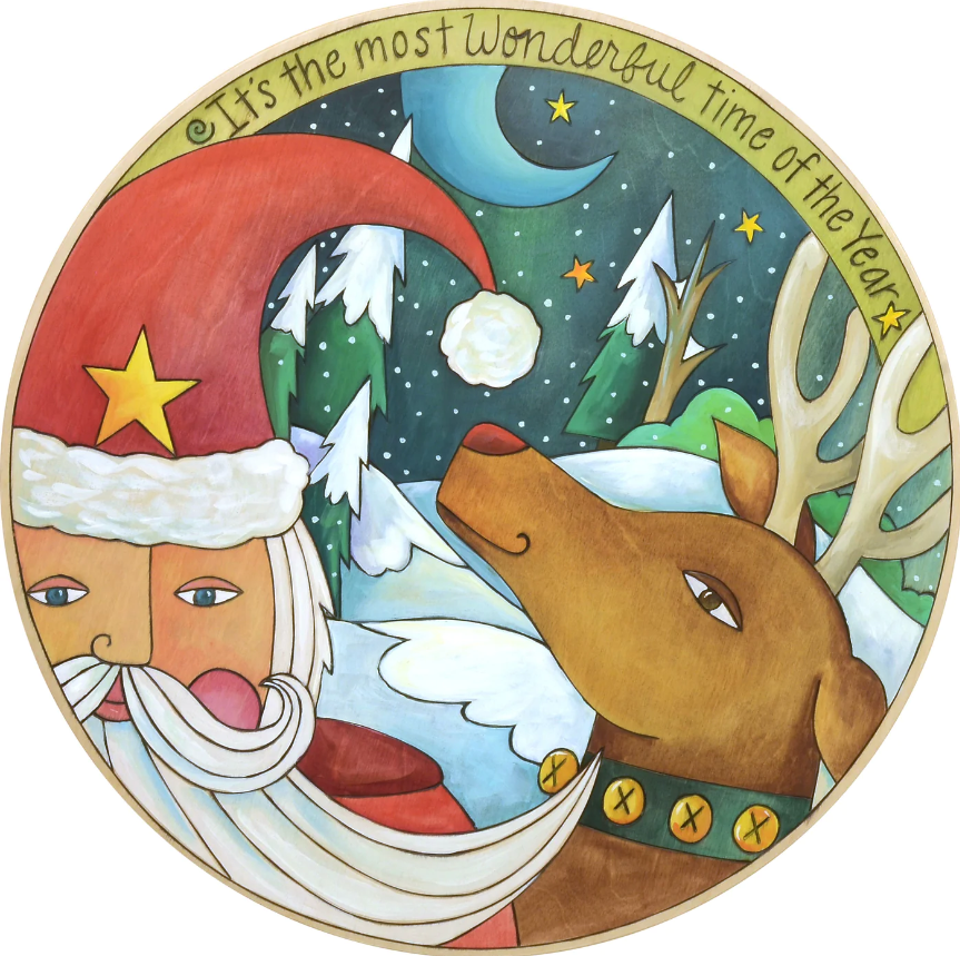 Sticks - "Santa's on the Way" Lazy Susan
