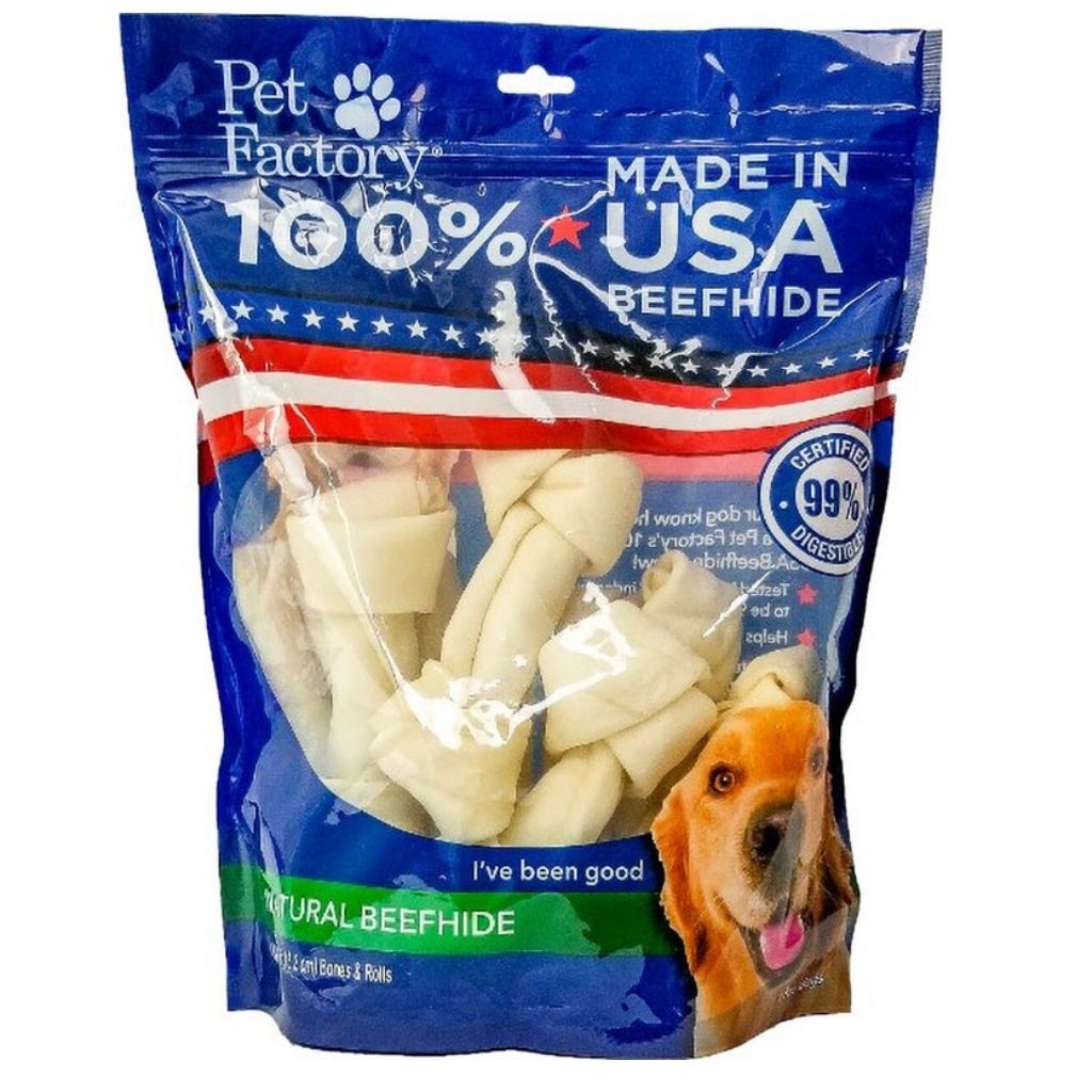 Pet Factory - Rawhide Assortment Medium Dog 100% USA Beefhide 10 Pack