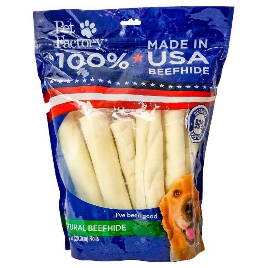 Pet Factory - Retriever Rolls Rawhide Medium 100% USA Beefhide