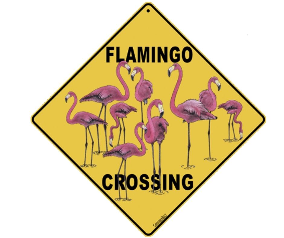 Atlas Screen Printing - Flamingo Crossing Sign by Crosswalks