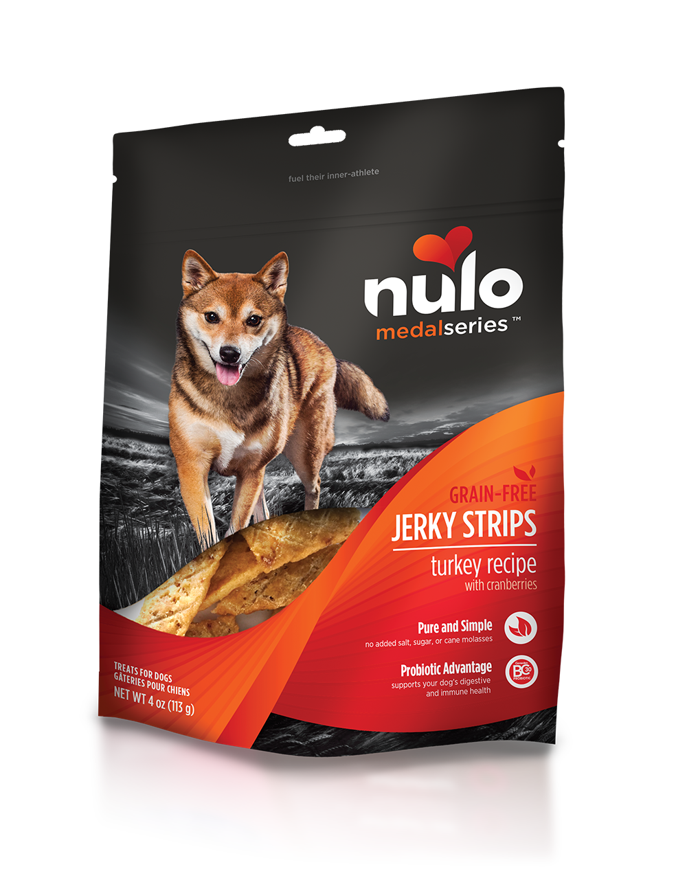 Nulo - Jerky Strips Turkey with Cranberries Grain Free Dog Treats