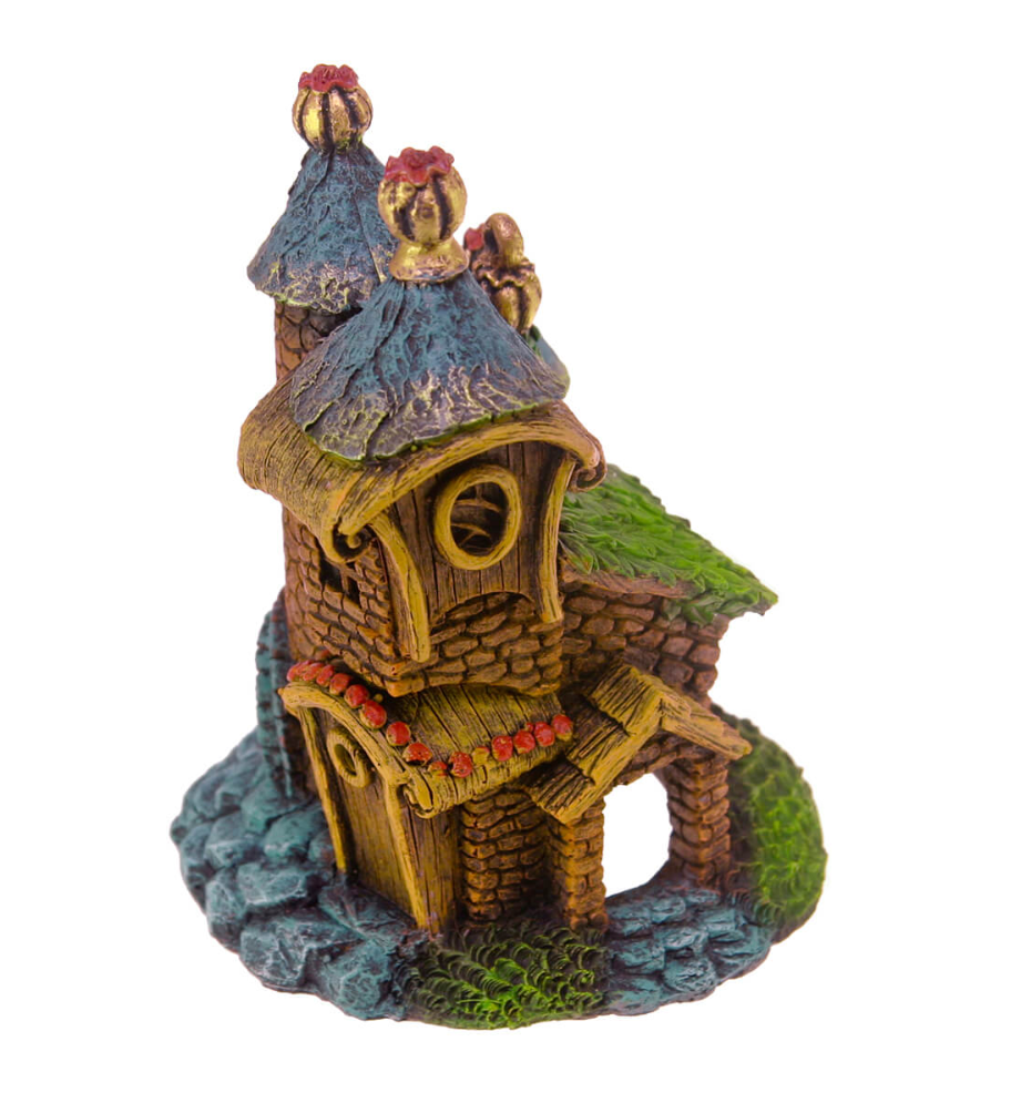 Blue Ribbon - Tree House Citadel Fish Tank Ornament