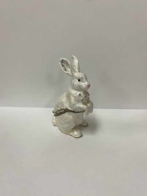 Kubla Crafts - White Rabbit Trinket Box