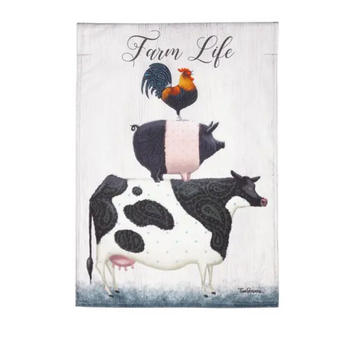 Evergreen Enterprises - Farm Life Garden Flag