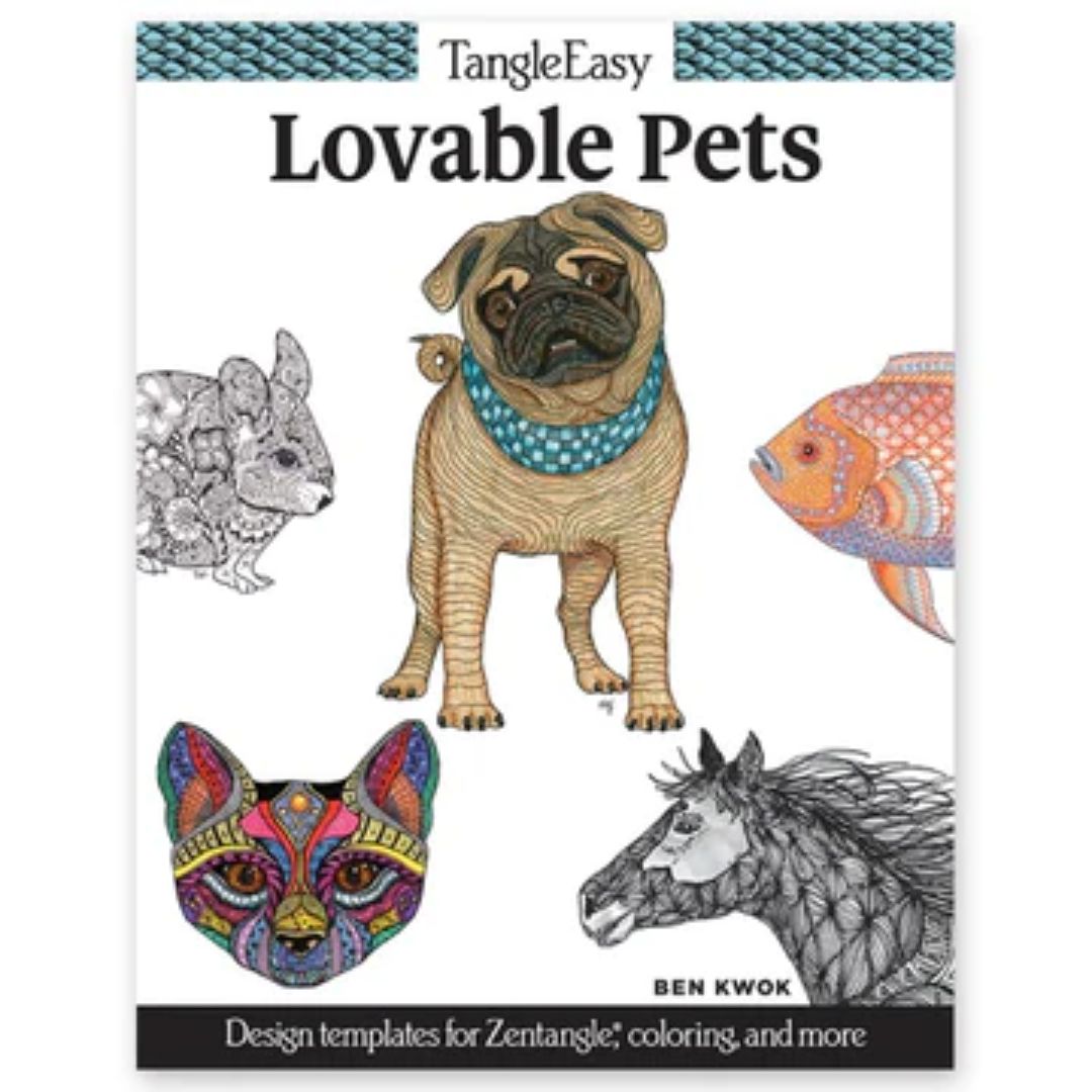 Wellspring- TangleEasy Lovable Pets Coloring Book