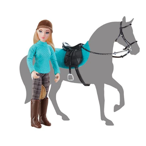 Breyer - Heather, English Rider 6" Figure and Saddle, Bridle, and Pad